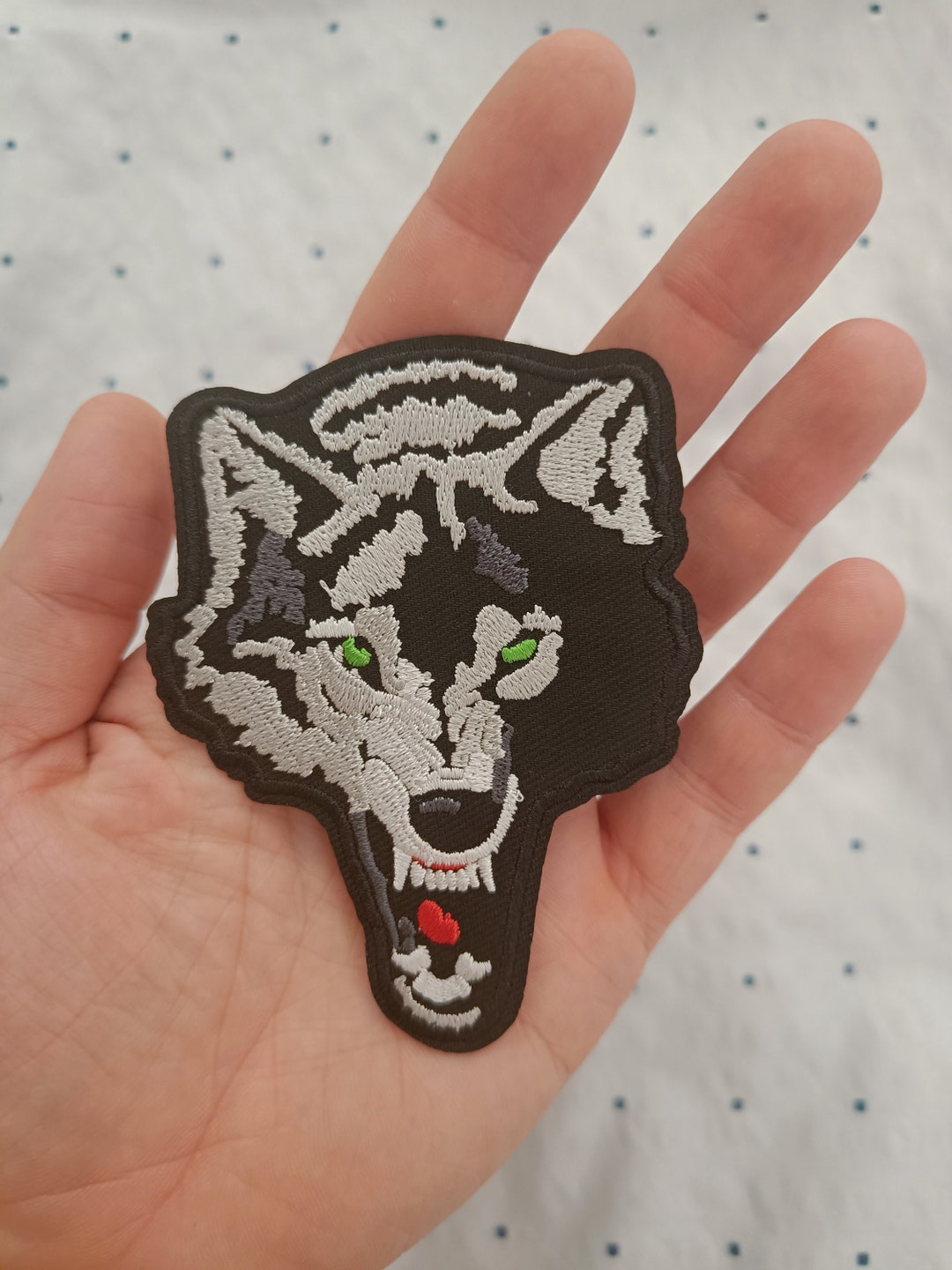 Wolf Head Sewing Patch Wolf Patch Embroidered Wildlife - Etsy