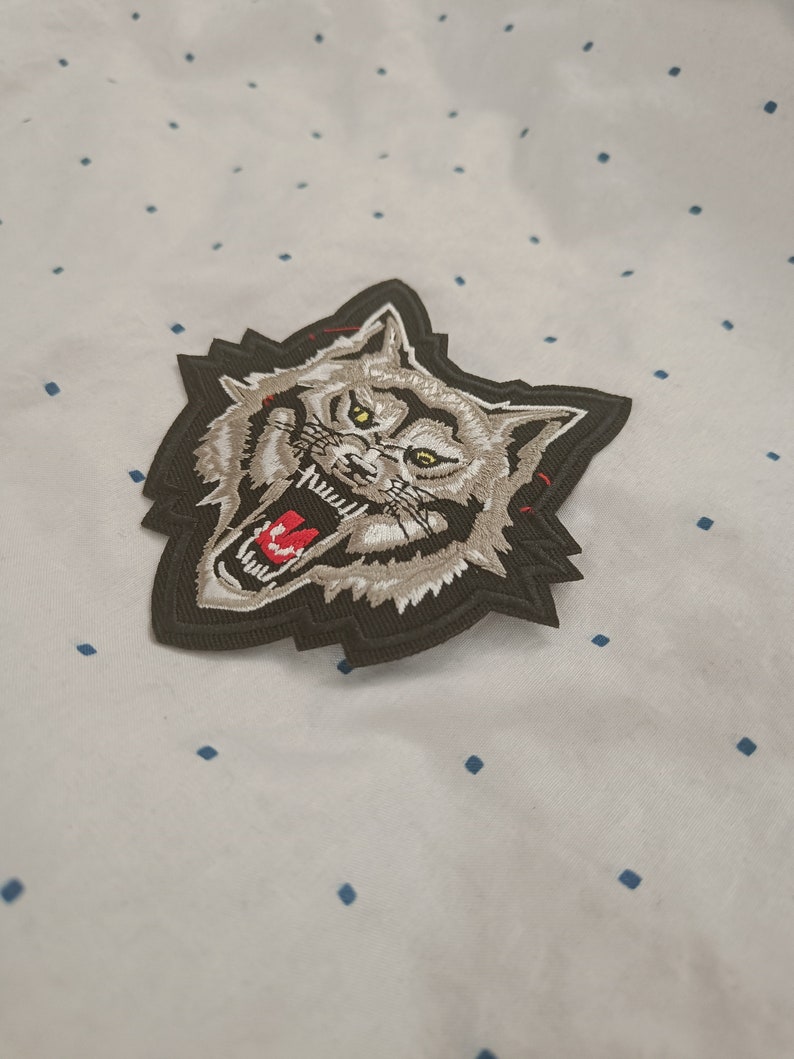 Wolf Patch Wolf Head Sewing Patch Embroidered Wildlife Applique for ...