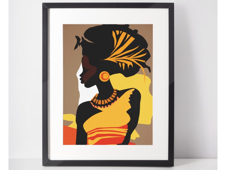Black Woman Wall Art Instant Download African Woman Art Etsy