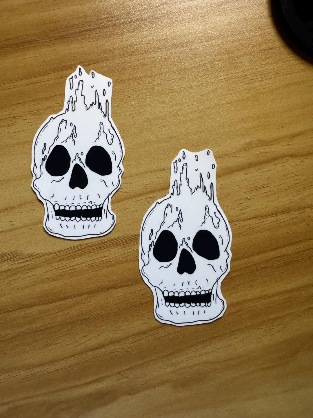 Melting Skull Sticker: Glossy Waterproof Decal - Etsy