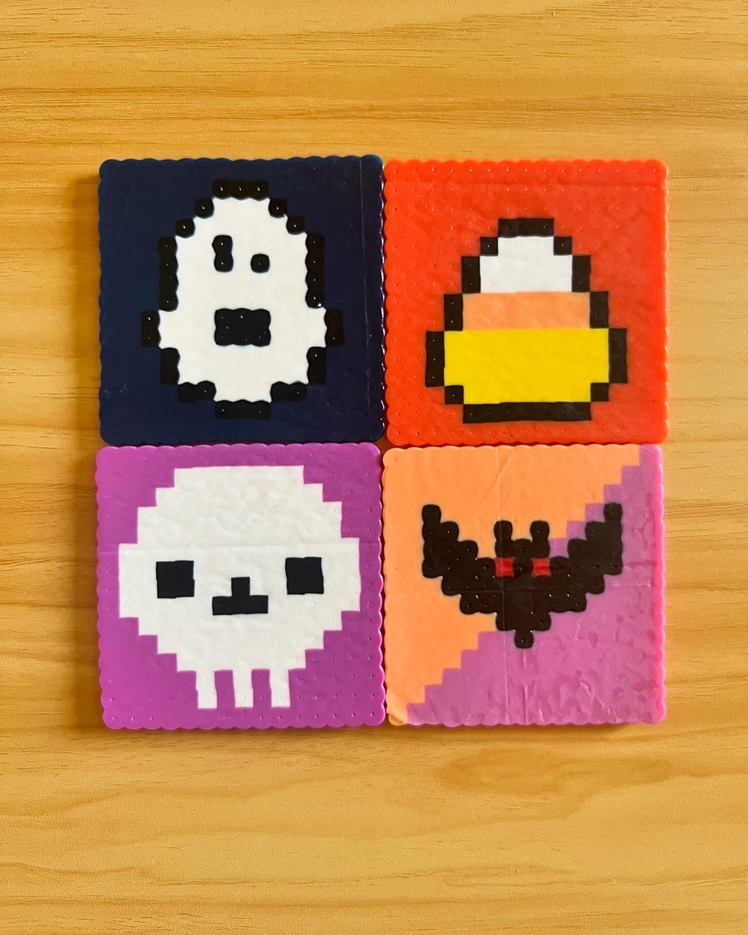 Halloween Perler Bead Coasters - Etsy