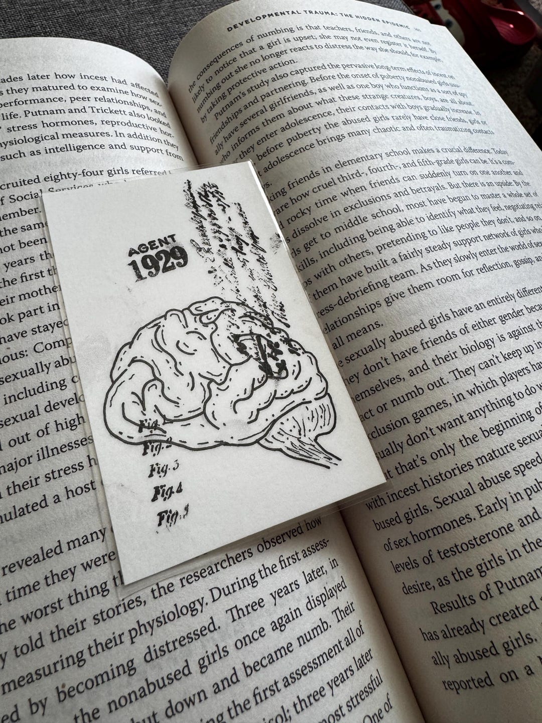 Handrawn and Laminated Brain Psychology Bookmark- Gifts for Readers - Etsy