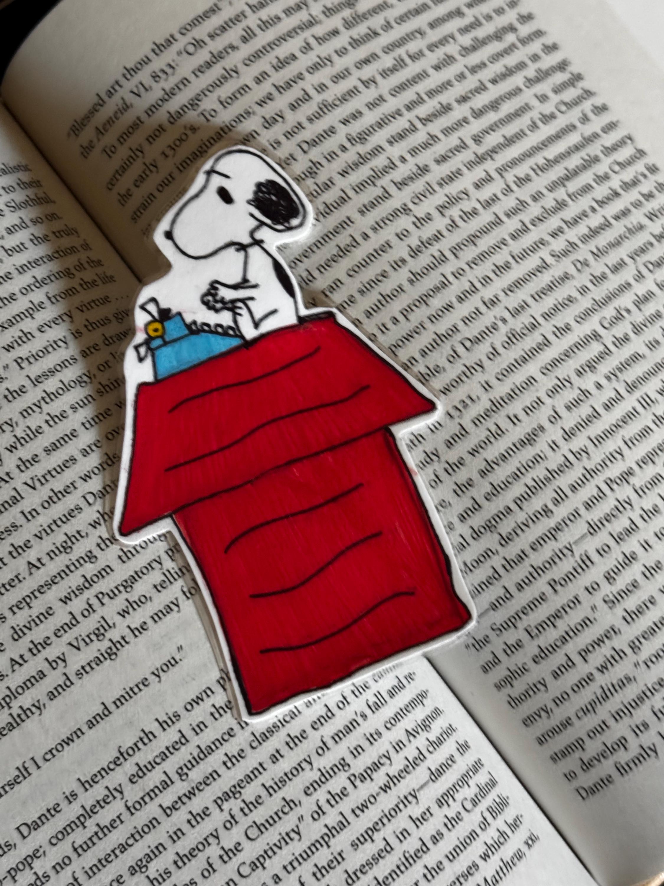Typewriter Snoopy Bookmark - Etsy