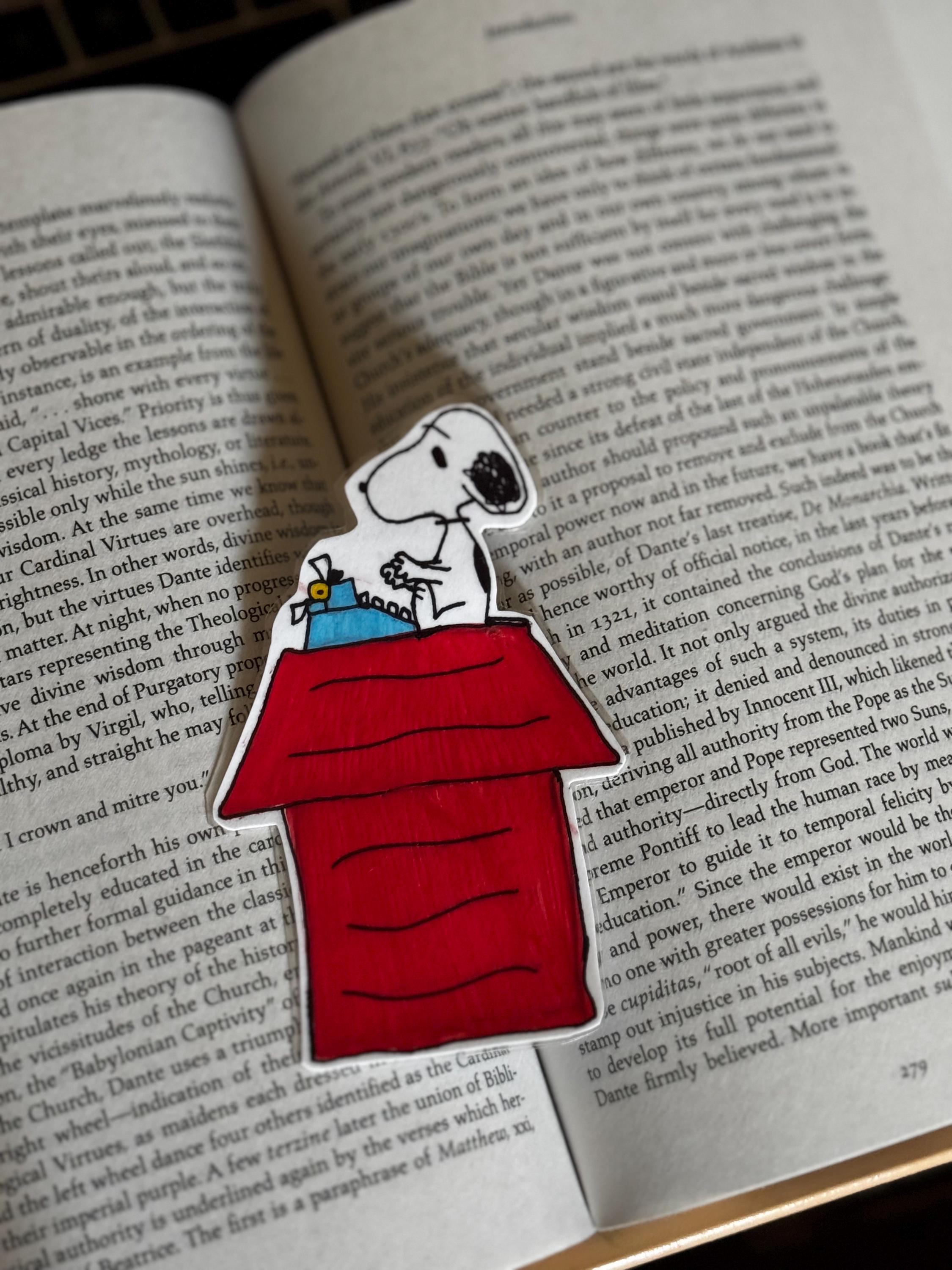 Typewriter Snoopy Bookmark - Etsy