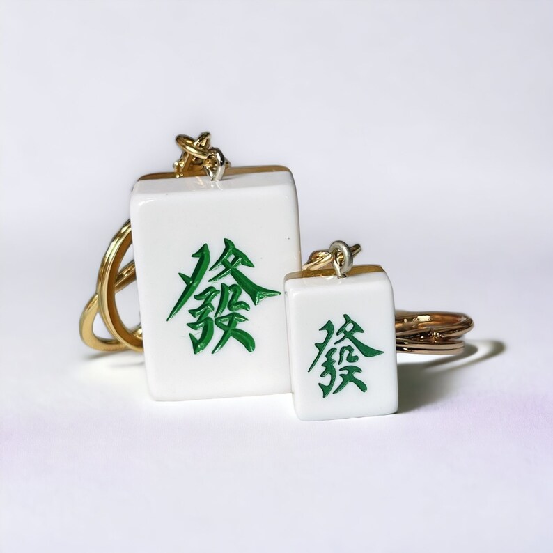 Mahjong Keychain Set Cute Keyring Good Luck Charms for Birthday Gift ...
