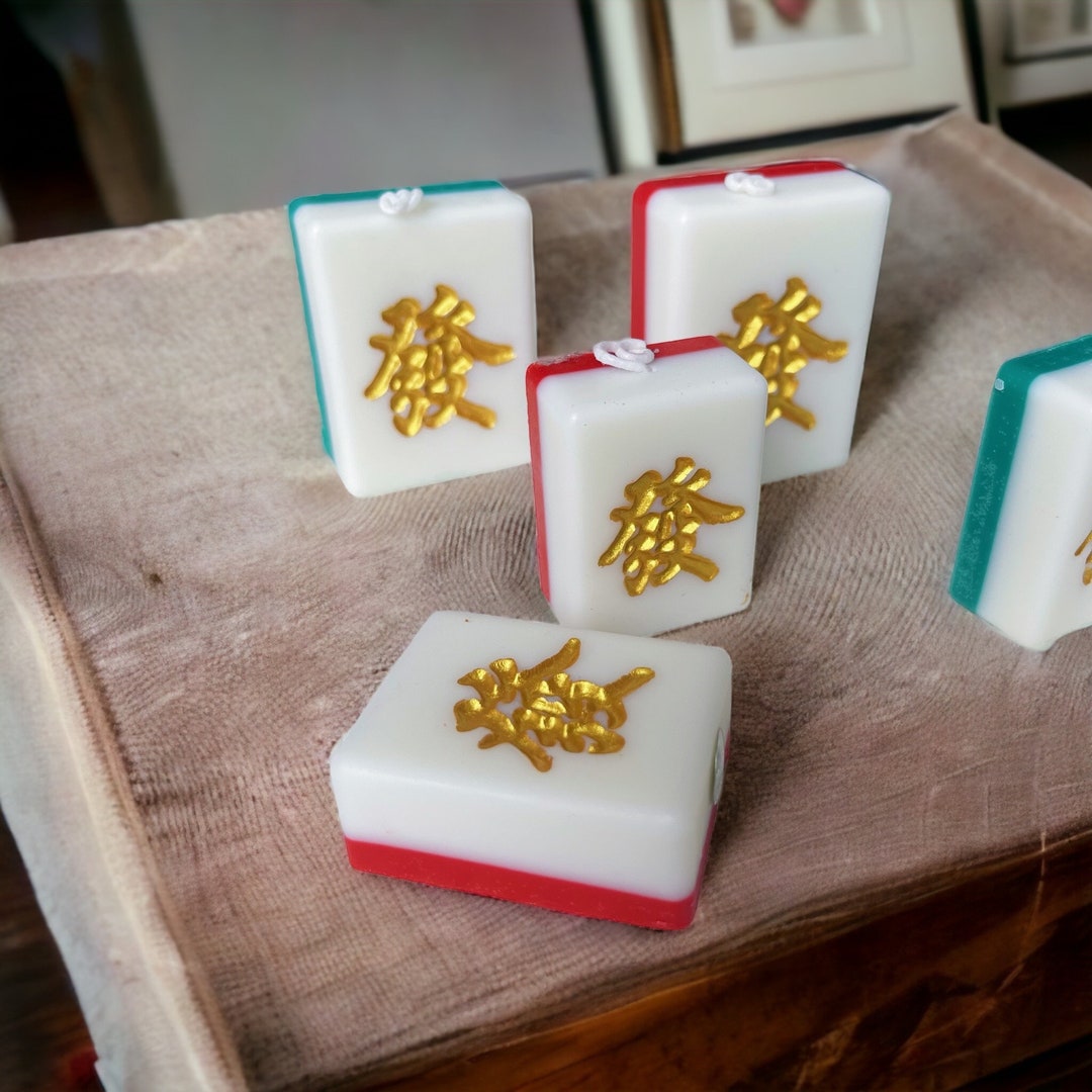 Cute Mahjong Candle | Living Room Accent for Mahjong Lovers | Mahjong ...