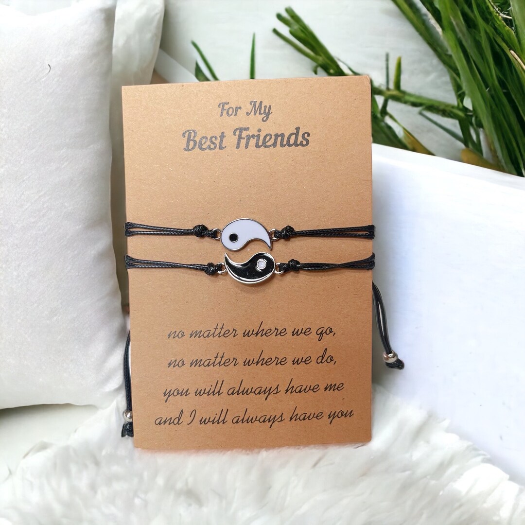 Yin Yang Friendship Braided Bracelet for Christmas Gift for - Etsy