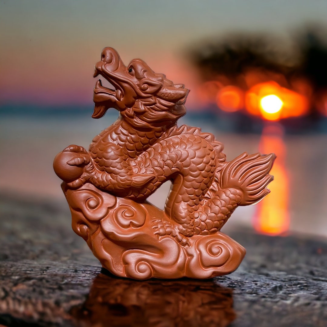 Ceramic Dragon Home Decor | Unique Dragon Statue for Living Room Accent ...
