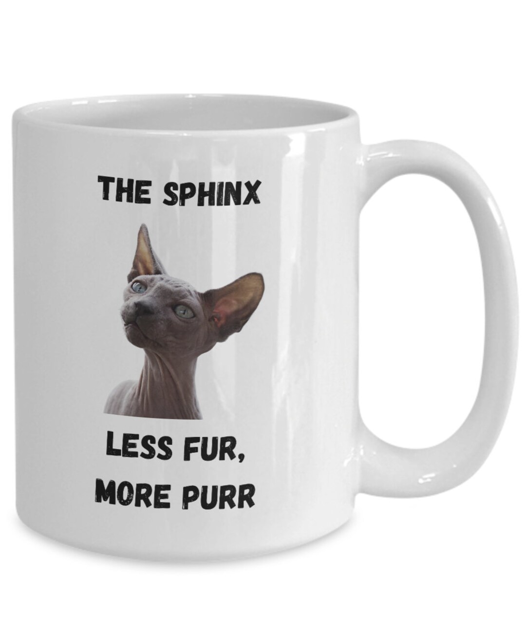 Purring Sphinx Mug, Sphinx Lover, Funny Kitty Mug, Sphinx Cat Gift ...