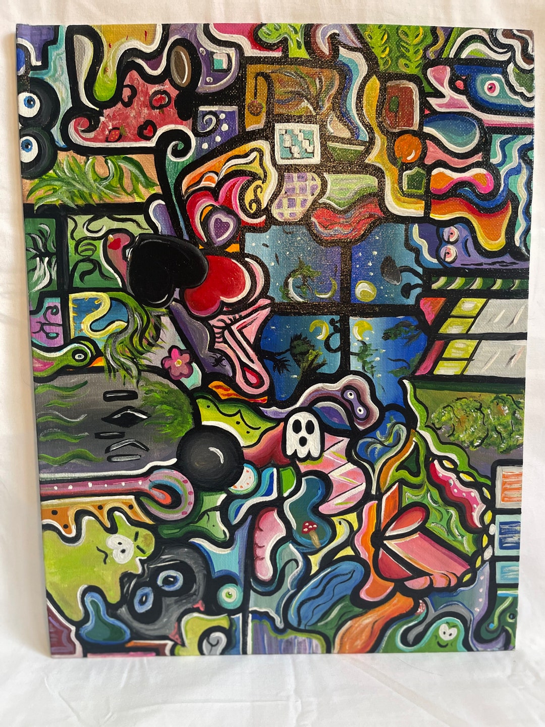 Trippy Graffiti Painting - Etsy