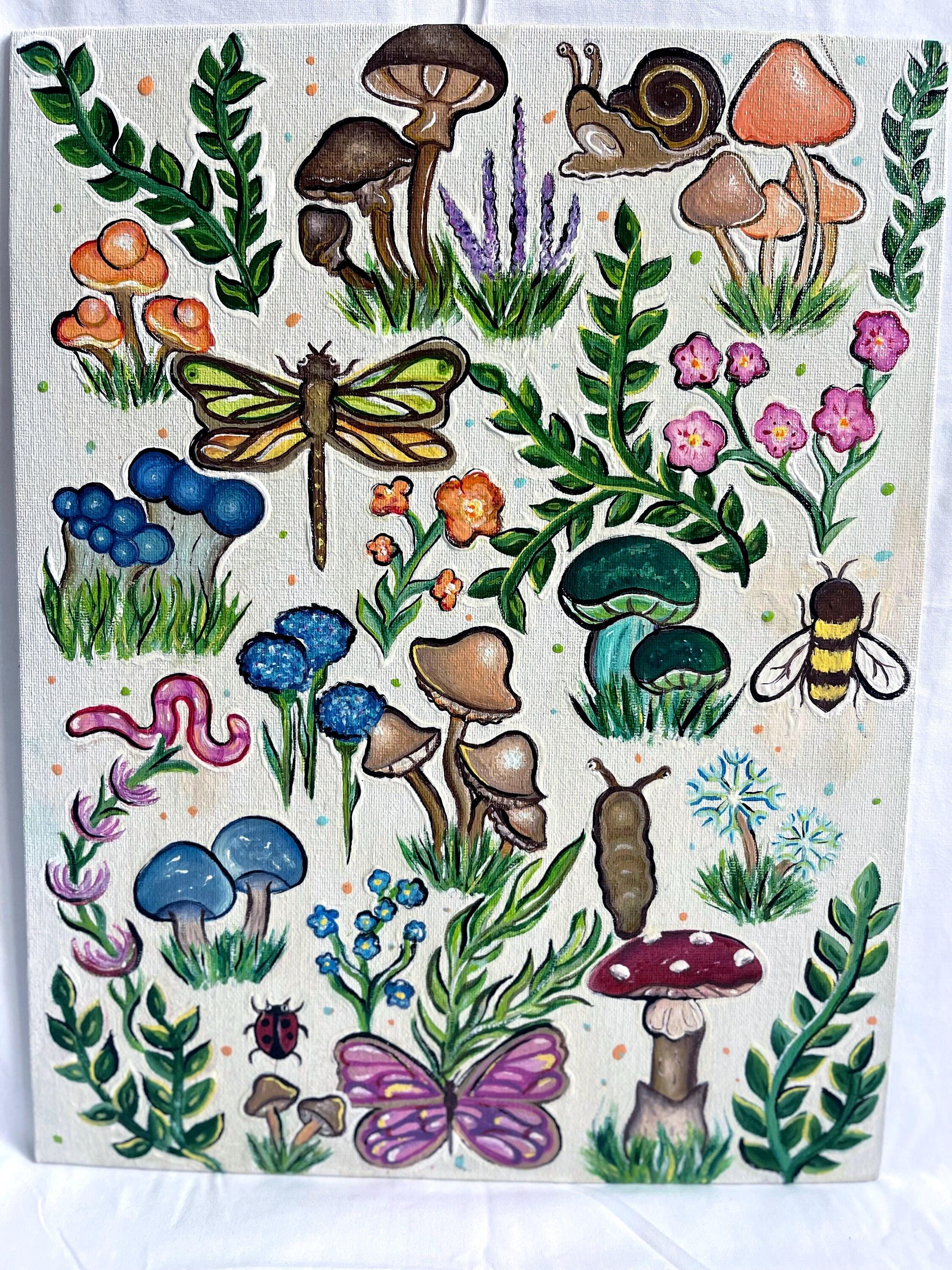 Plant Collage Painting - Etsy