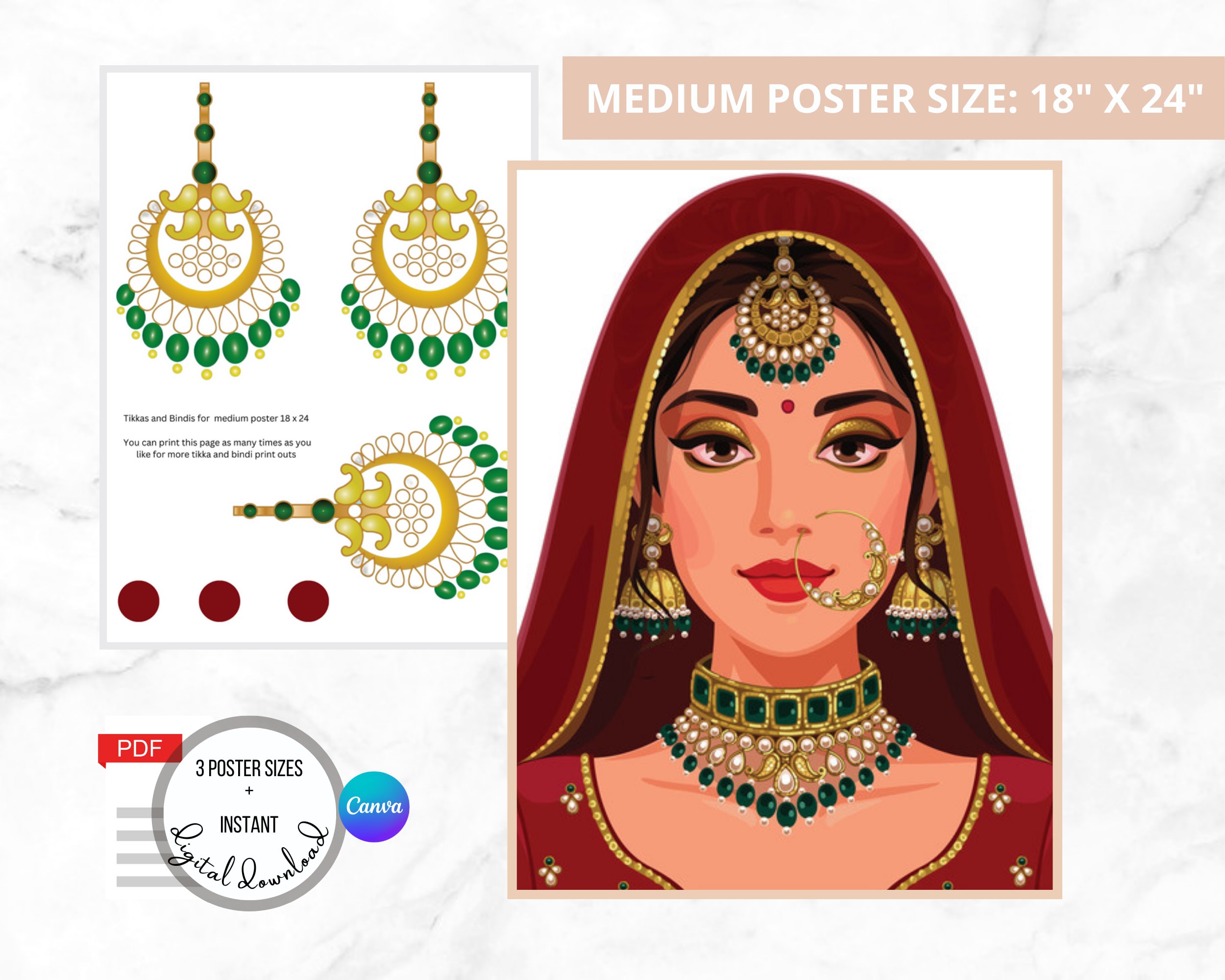 Desi INDIAN WEDDING GAMES - Pin the Tikka and Bindi on the Bride ...