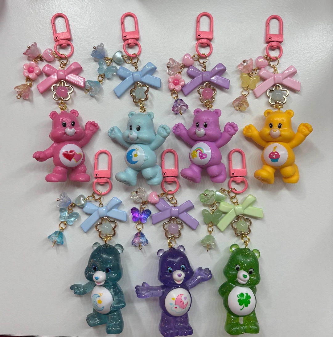 Handmade Care Bears Keychains With Charms - Etsy