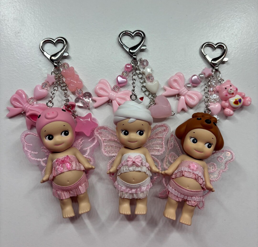 Handmade Sonny Angel Keychains With Fairy Wings and Outfit - Etsy