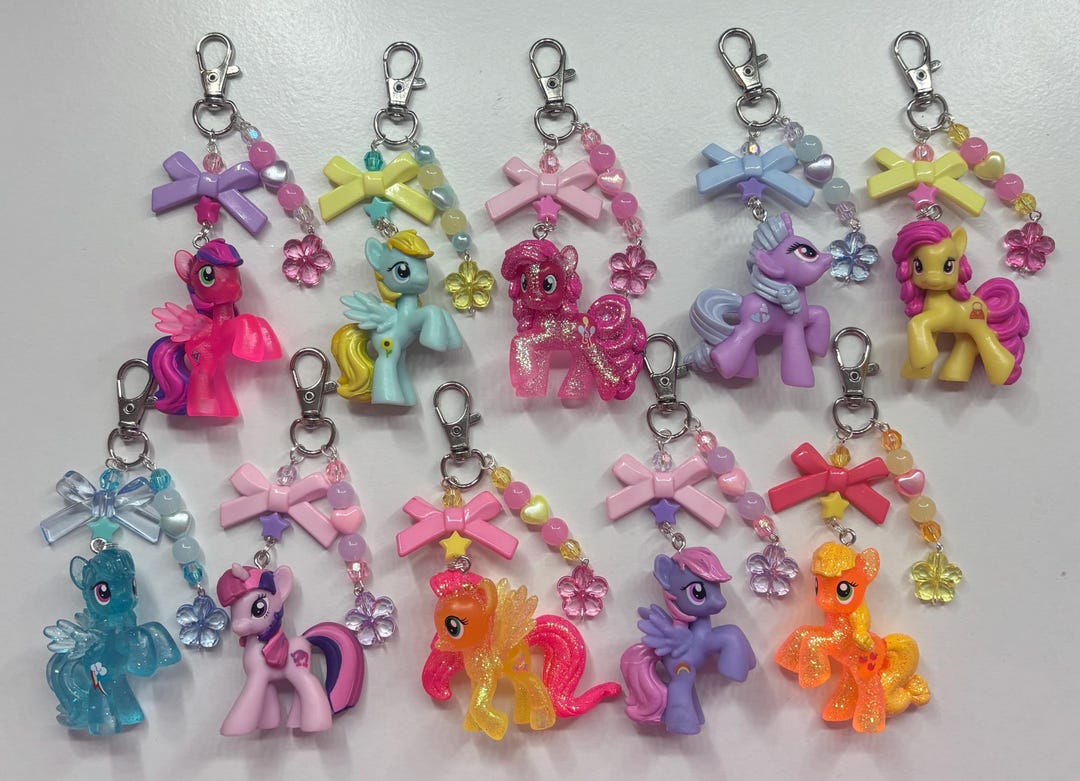 My Little Pony Keychains With Charms - Etsy