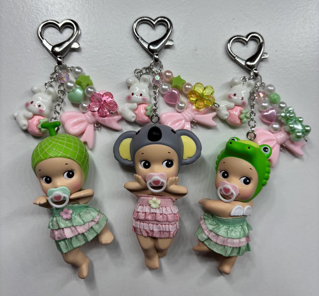 Handmade Sonny Angel Hipper Keychains With Outfit and Charms - Etsy Canada
