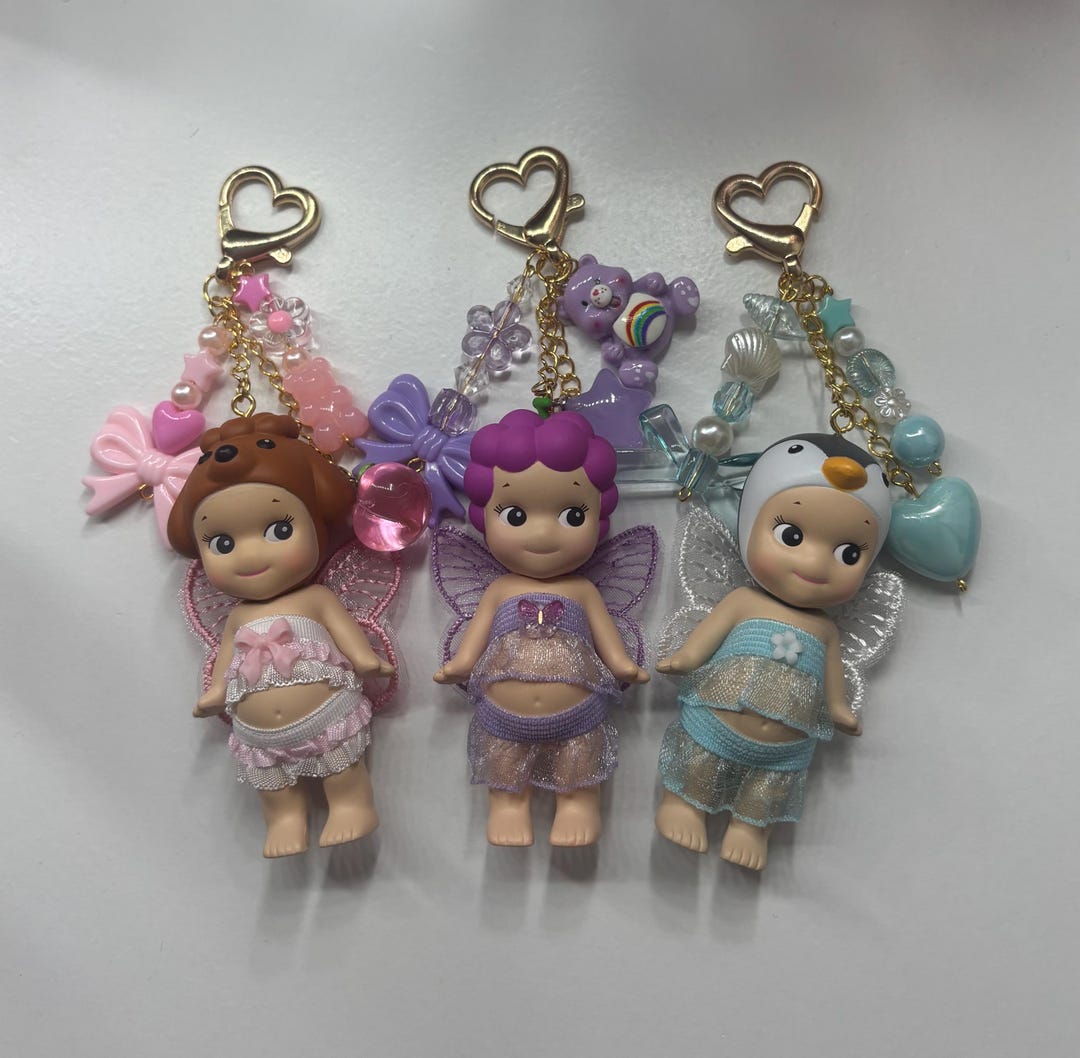Handmade Sonny Angel Keychains With Fairy Wings and Outfit - Etsy