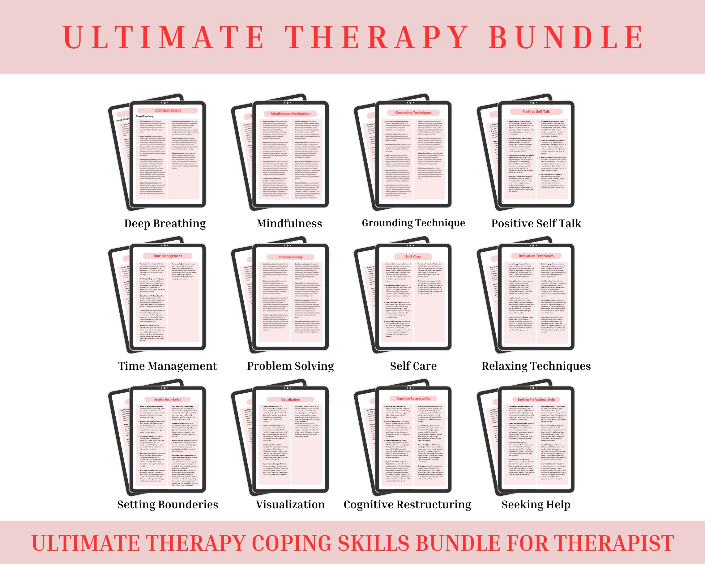 The Ultimate Therapy Bundle With Printable Resources Therapy - Etsy