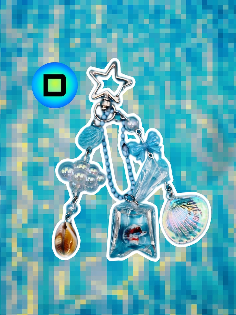 KAWAII Y2K Mini Fake FISH in a Bag KEYCHAINS 4 Styles to Choose From ...