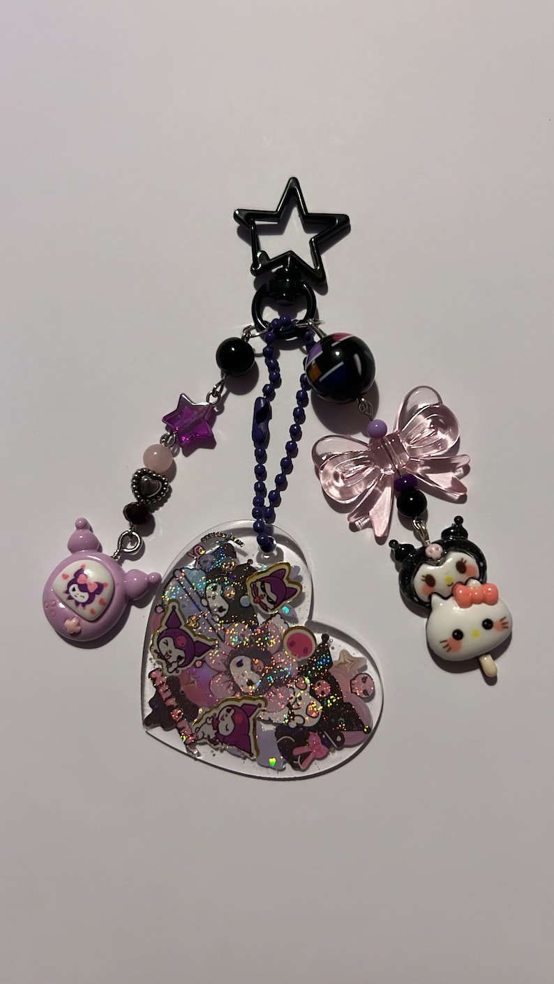 HANDMADE KAWAII Heart Keychains , Y2k , Game Character, 9 Types to ...
