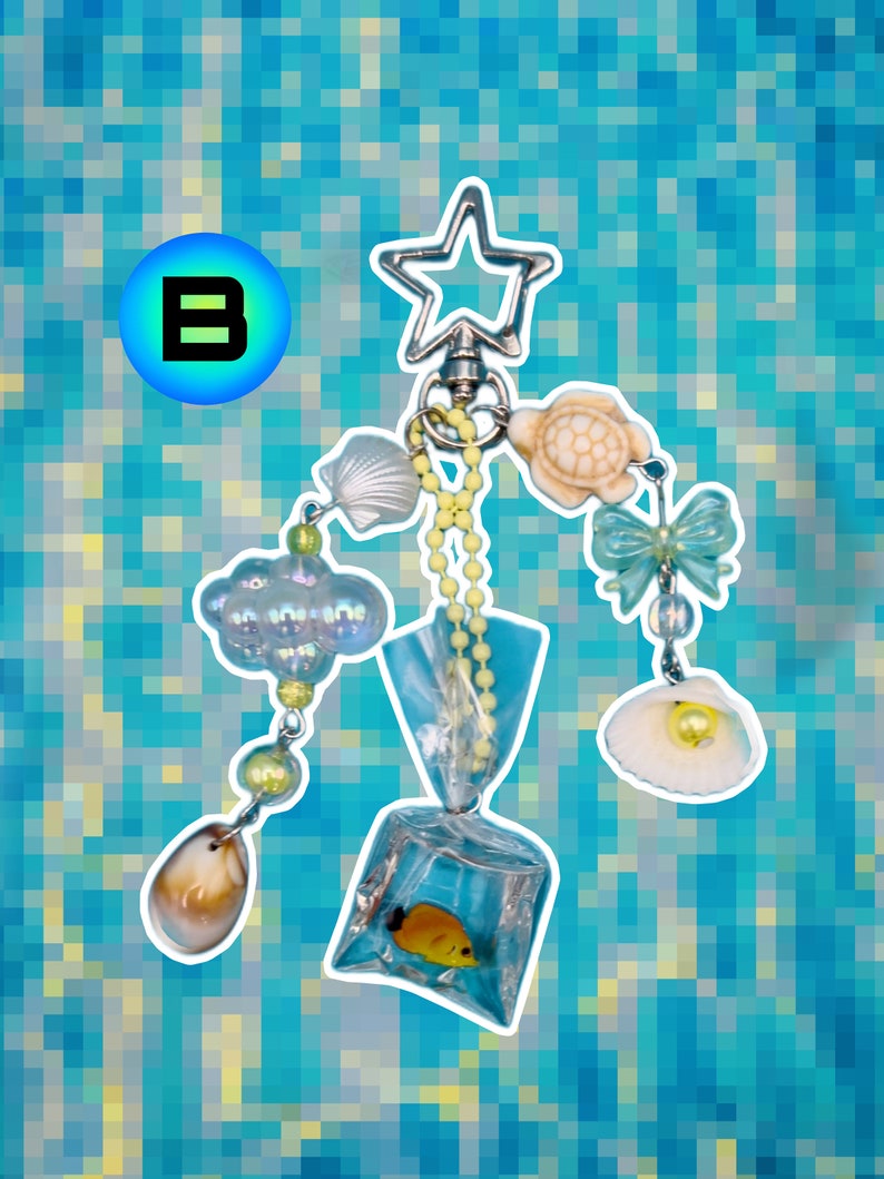KAWAII Y2K Mini Fake FISH in a Bag KEYCHAINS 4 Styles to Choose From ...