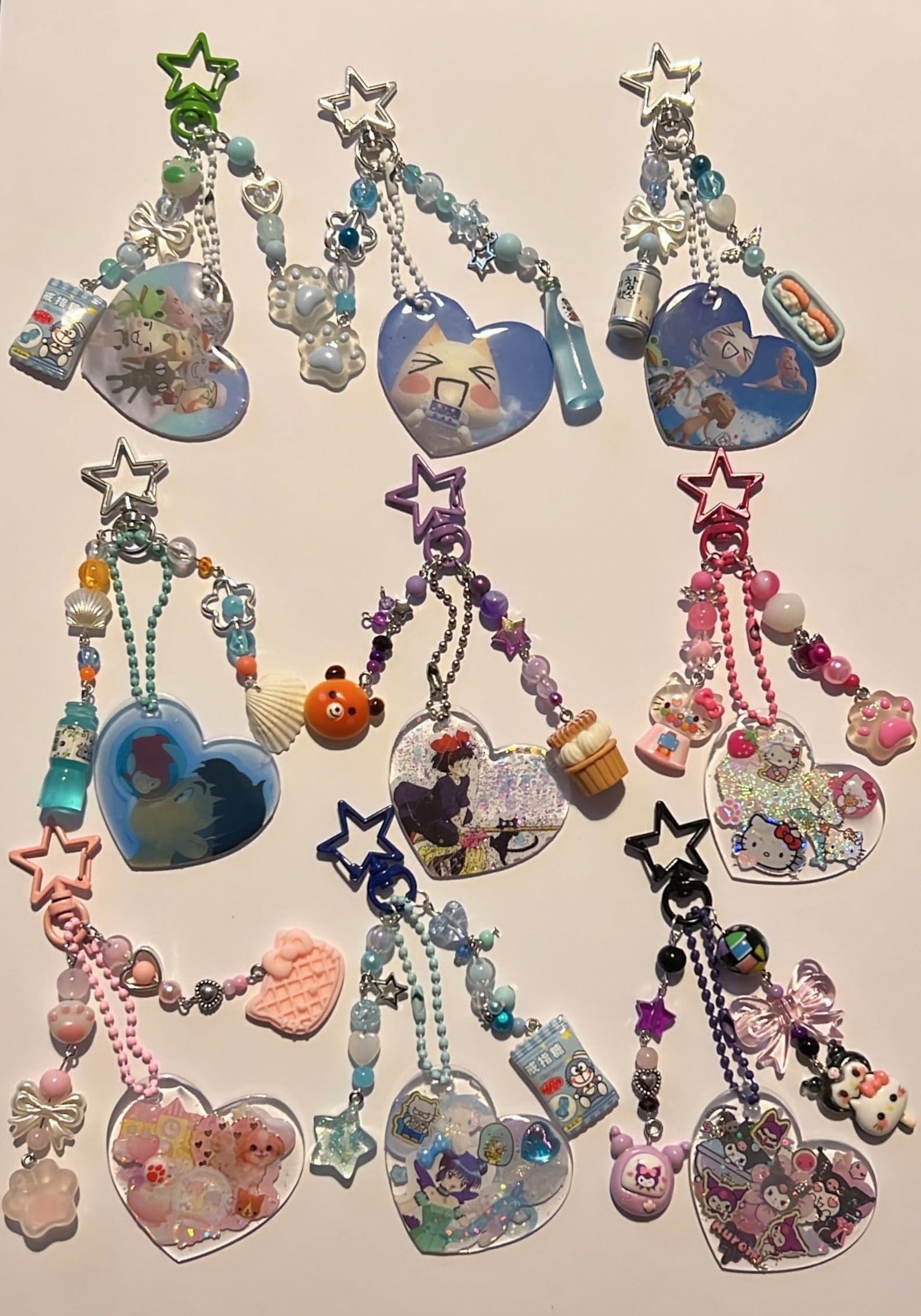 HANDMADE KAWAII Heart Keychains , Y2k , Game Character, 9 Types to ...