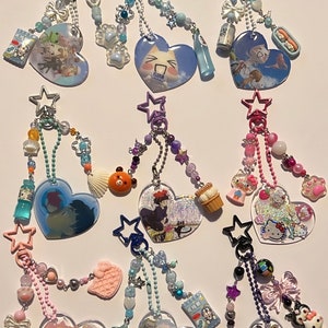 HANDMADE KAWAII Heart Keychains , Y2k , Game Character, 9 Types to ...