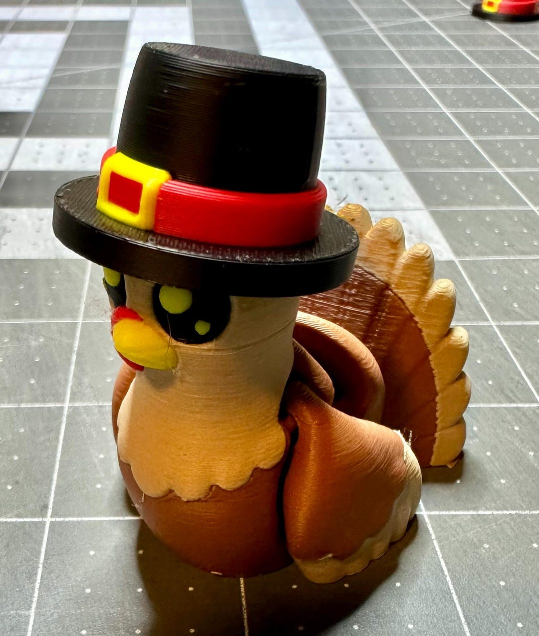 Articulating Pilgrim Turkey With Hat Fidget Animal and Thanksgiving Fun ...