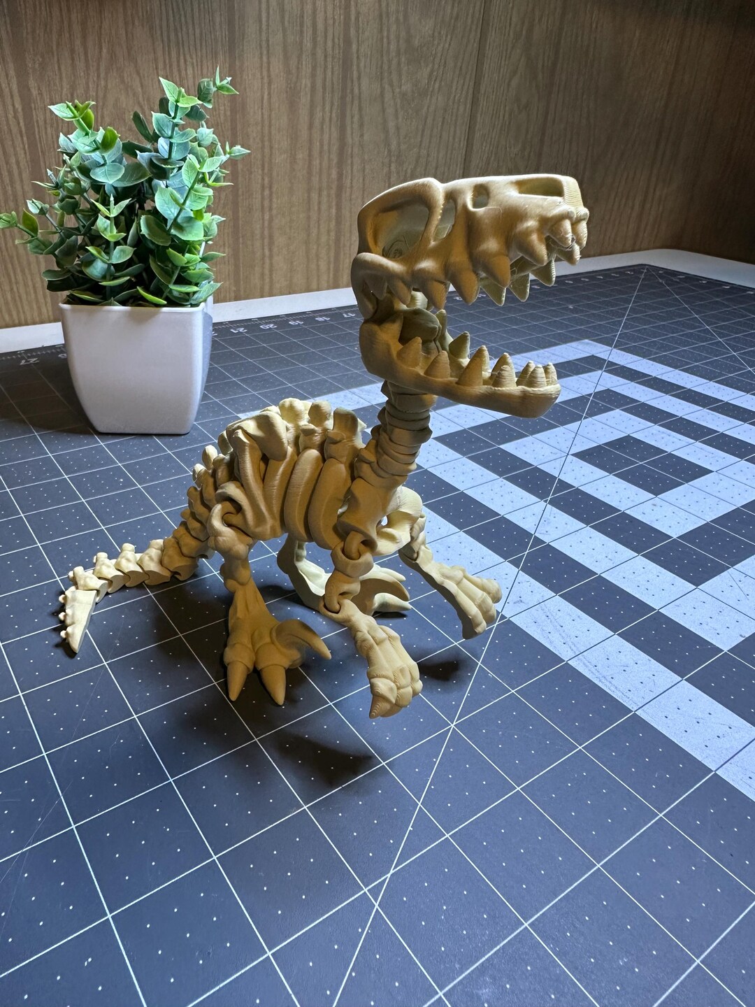 3D Printed Skeleton Raptor – Unique Collectible for Dinosaur ...