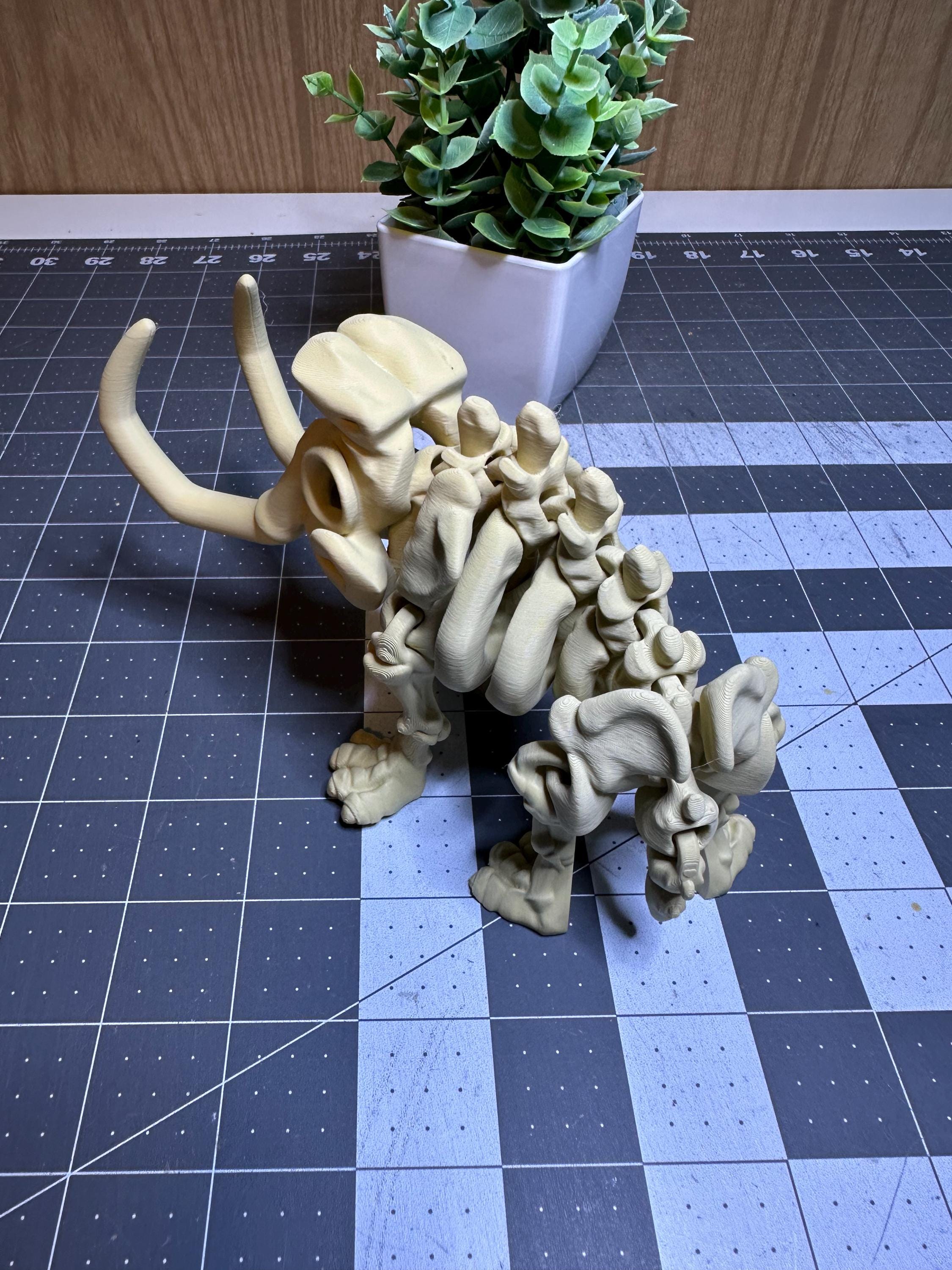 3D Printed Skeleton Mammoth – Unique Collectible for Dinosaur ...