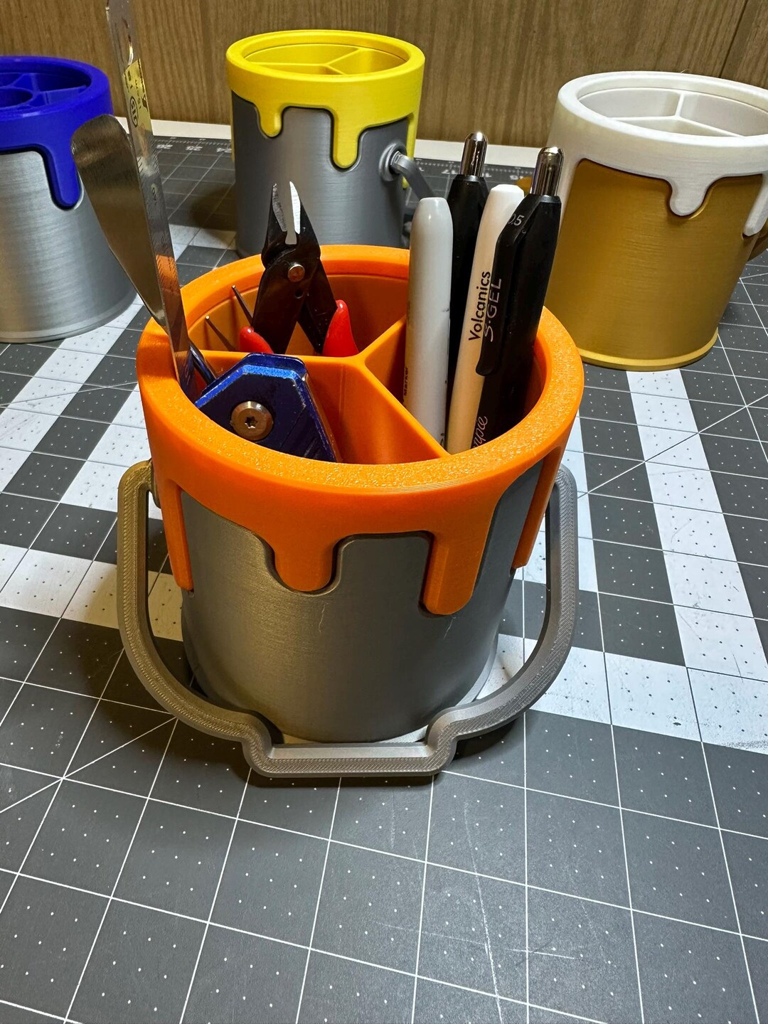 Drippy Bucket Pencil Organizer: Customizable 3D Printed Desk Storage - Etsy