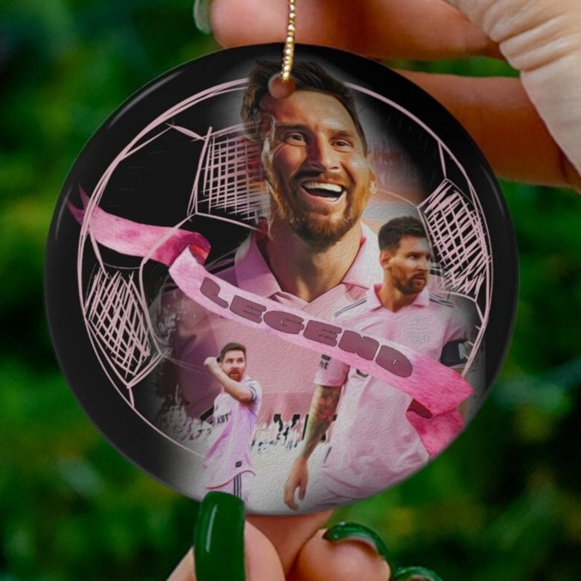 Messi Christmas Ornament, Intermiami, Messi Miami, Messi Ornament ...