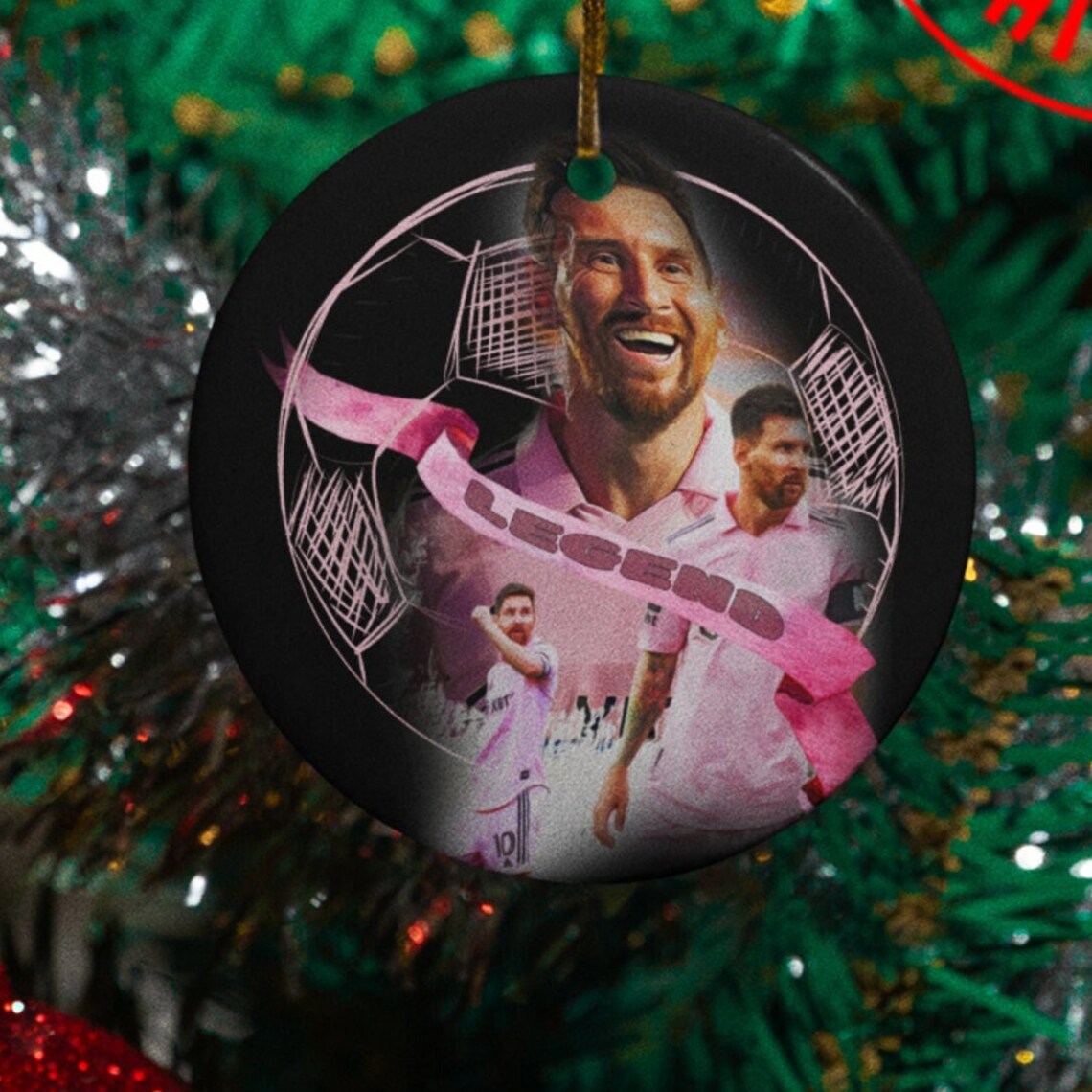 Messi Christmas Ornament, Intermiami, Messi Miami, Messi Ornament ...