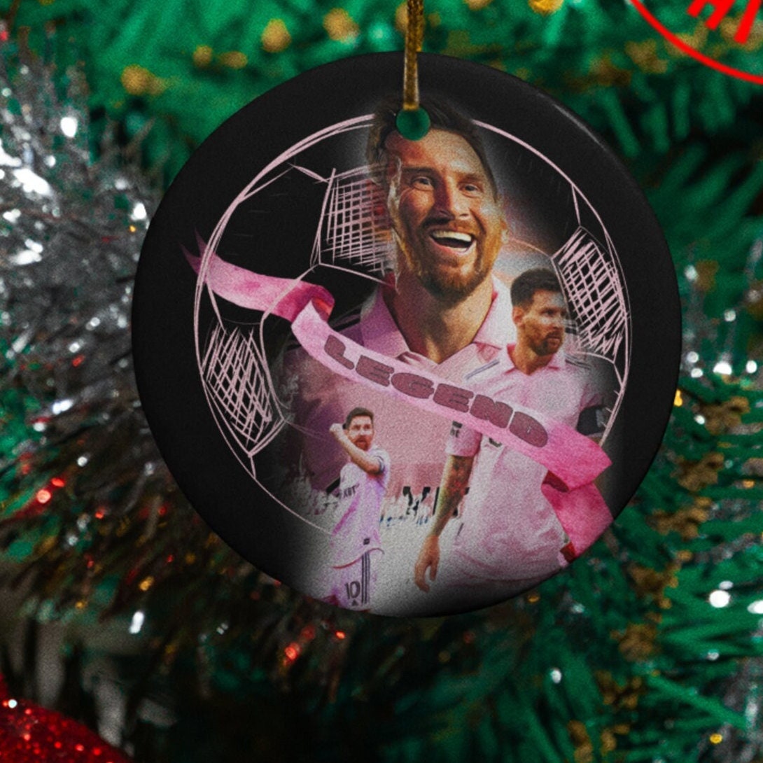 Messi Christmas Ornament, Intermiami, Messi Miami, Messi Ornament ...