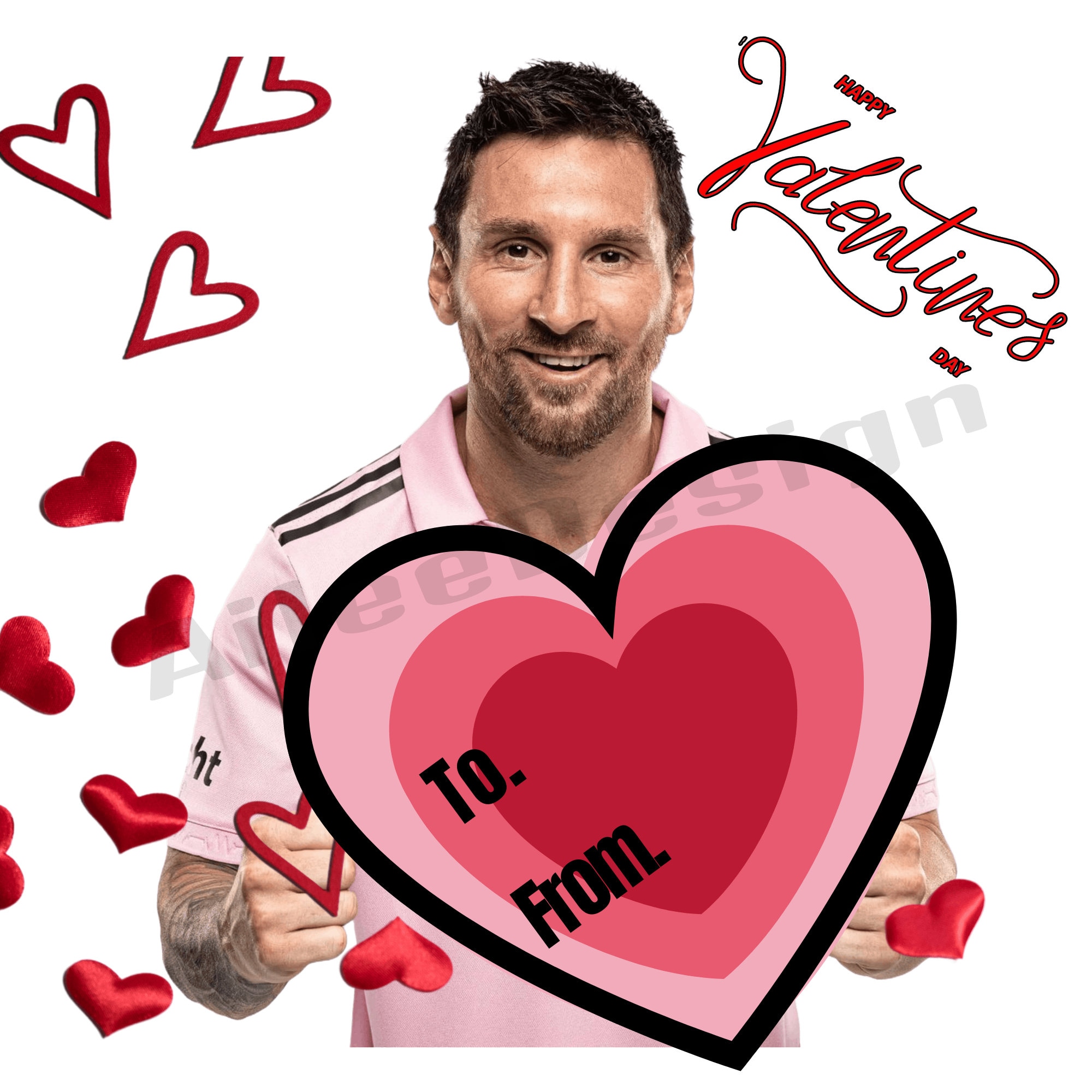 Messi PNG, Messi SVG, Messi Valentine's Cards PNG, Messi Print, Messi ...