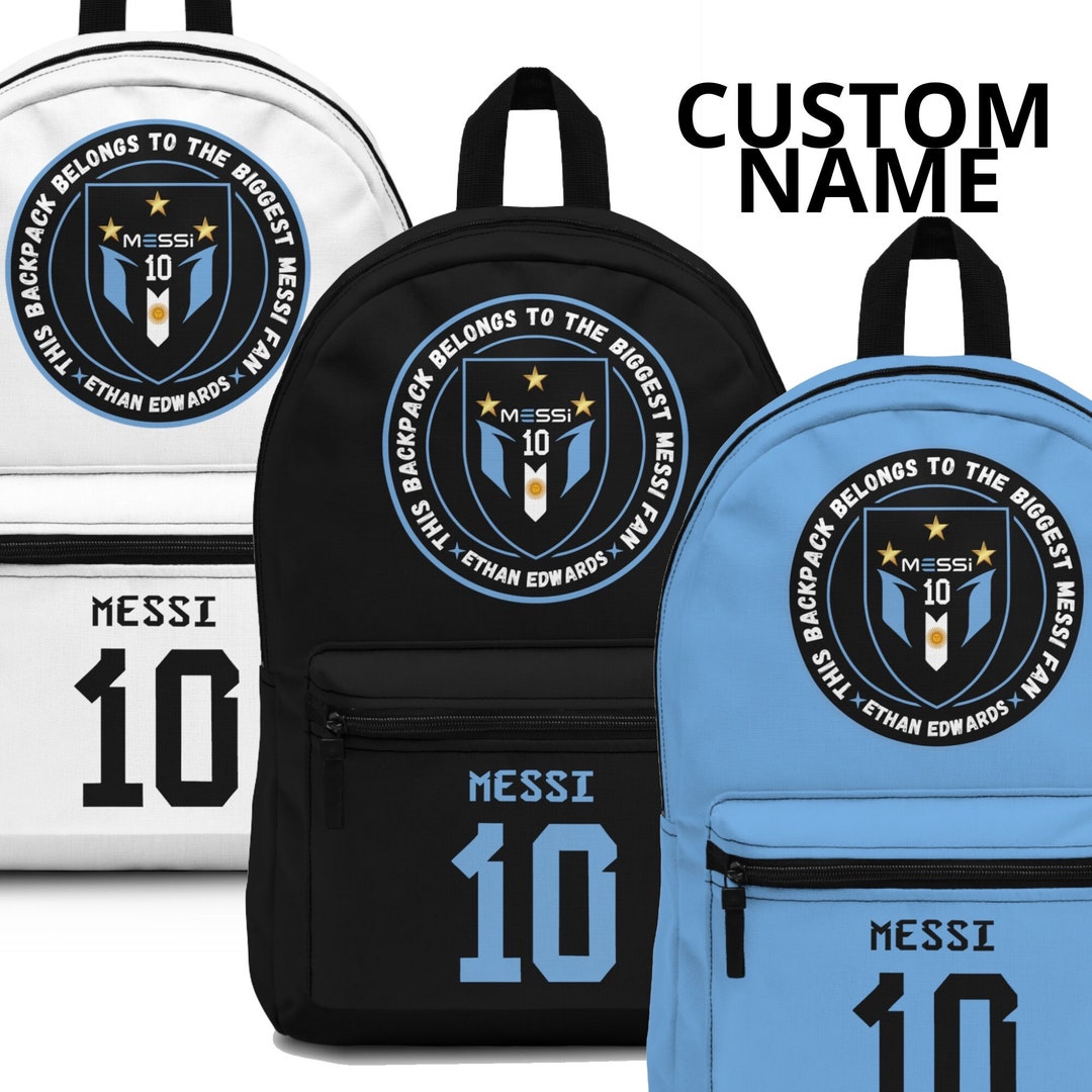 Messi Backpack, Custom School Bag, Personalized Messi Backpack, Messi ...