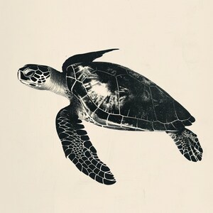 Adorable Baby Turtle Painting: Digital Art, Whimsical Sea Turtle ...