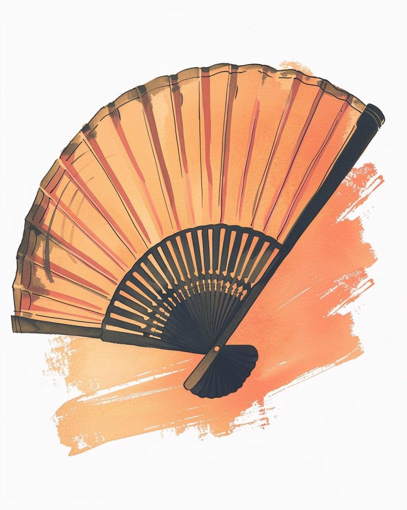 Decorative Hand Fan Art Featuring Vibrant Colors, Delicate Motifs, and ...