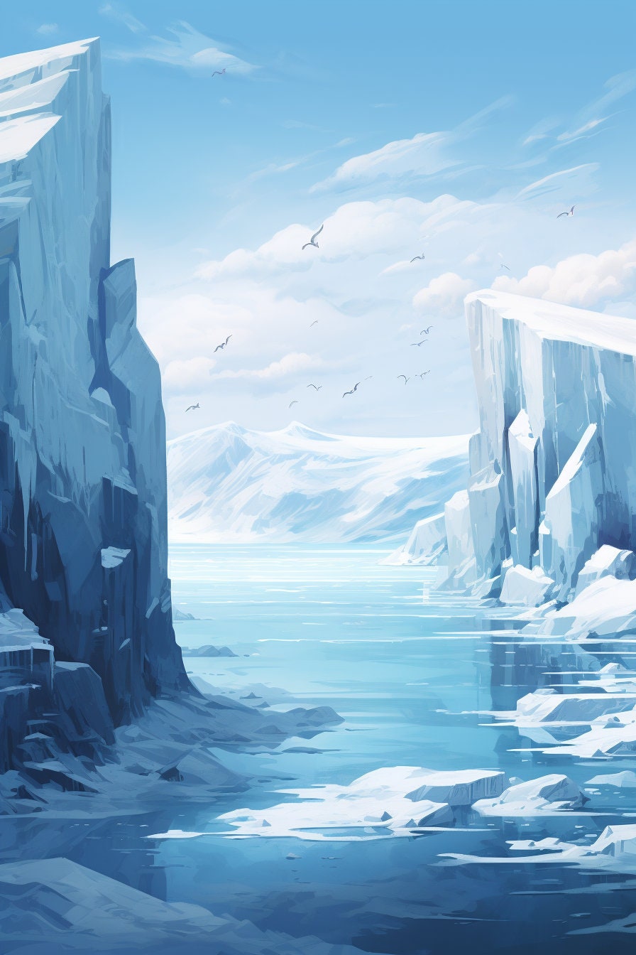 Towering Iceberg Antarctica Set of 4 Art Print Nature Arctic Polar ...
