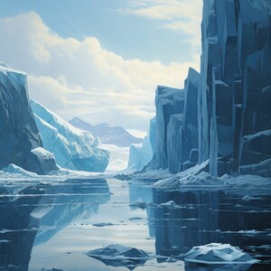 Towering Iceberg Antarctica Set of 4 Art Print Nature Arctic Polar ...