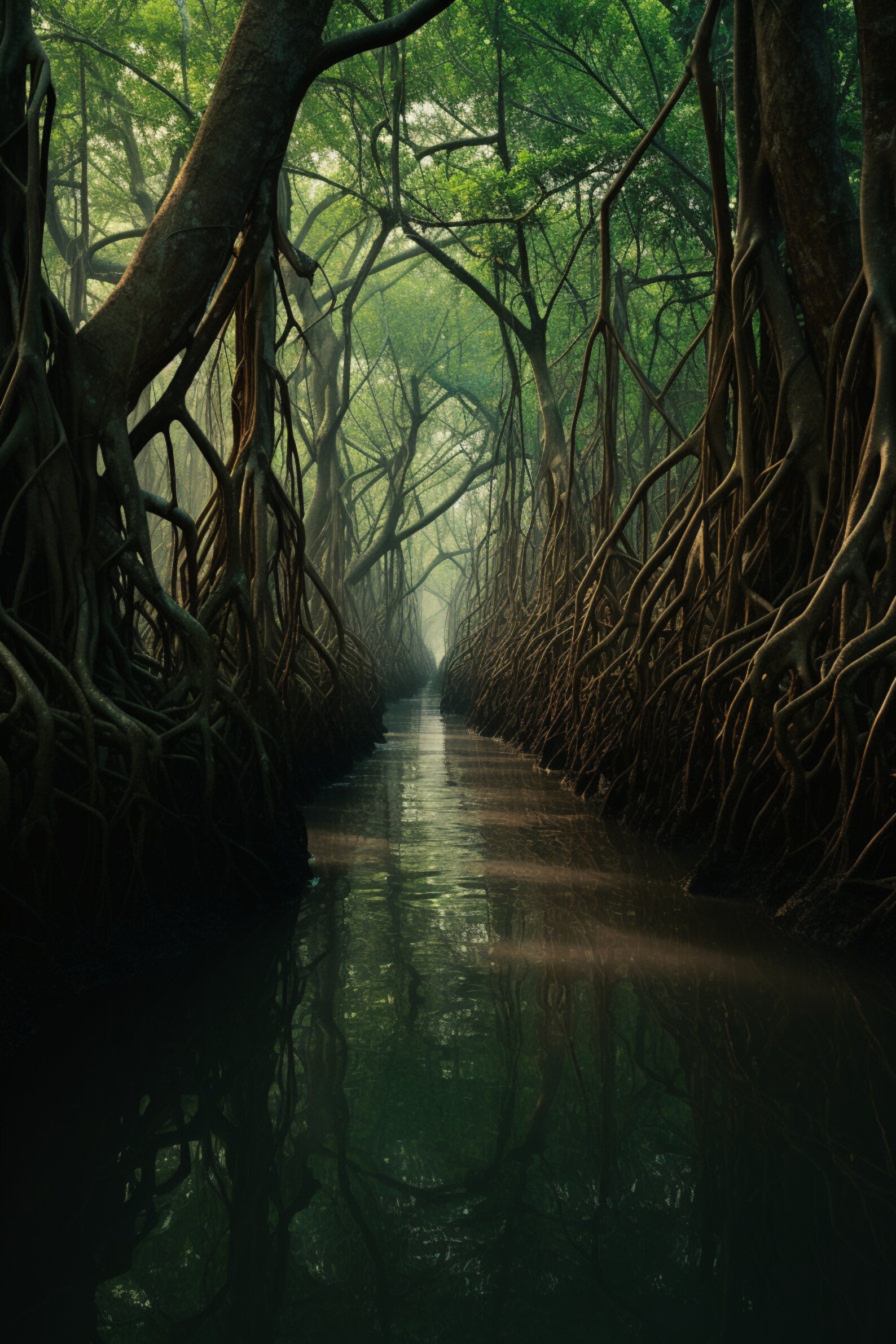 Mangrove Forest Everglades Set of 4 Art Prints Nature Aquatic Wall Art ...