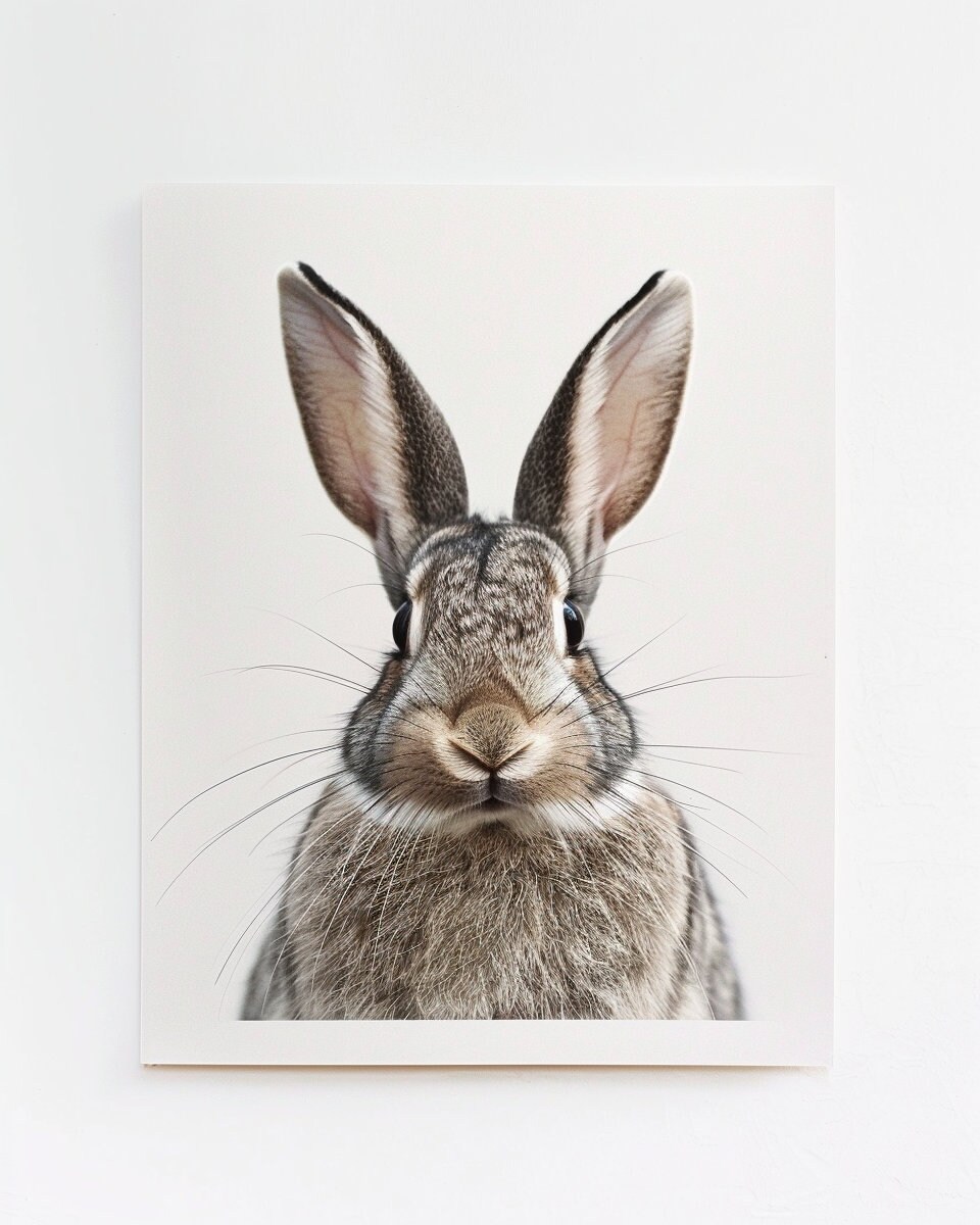 Adorable Rabbit Painting: Digital Art, Whimsical Bunny Artwork for Kids ...