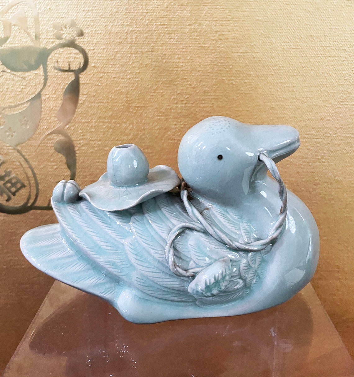 Vintage Korean Celadon Duck Shaped Water Dropper - Etsy