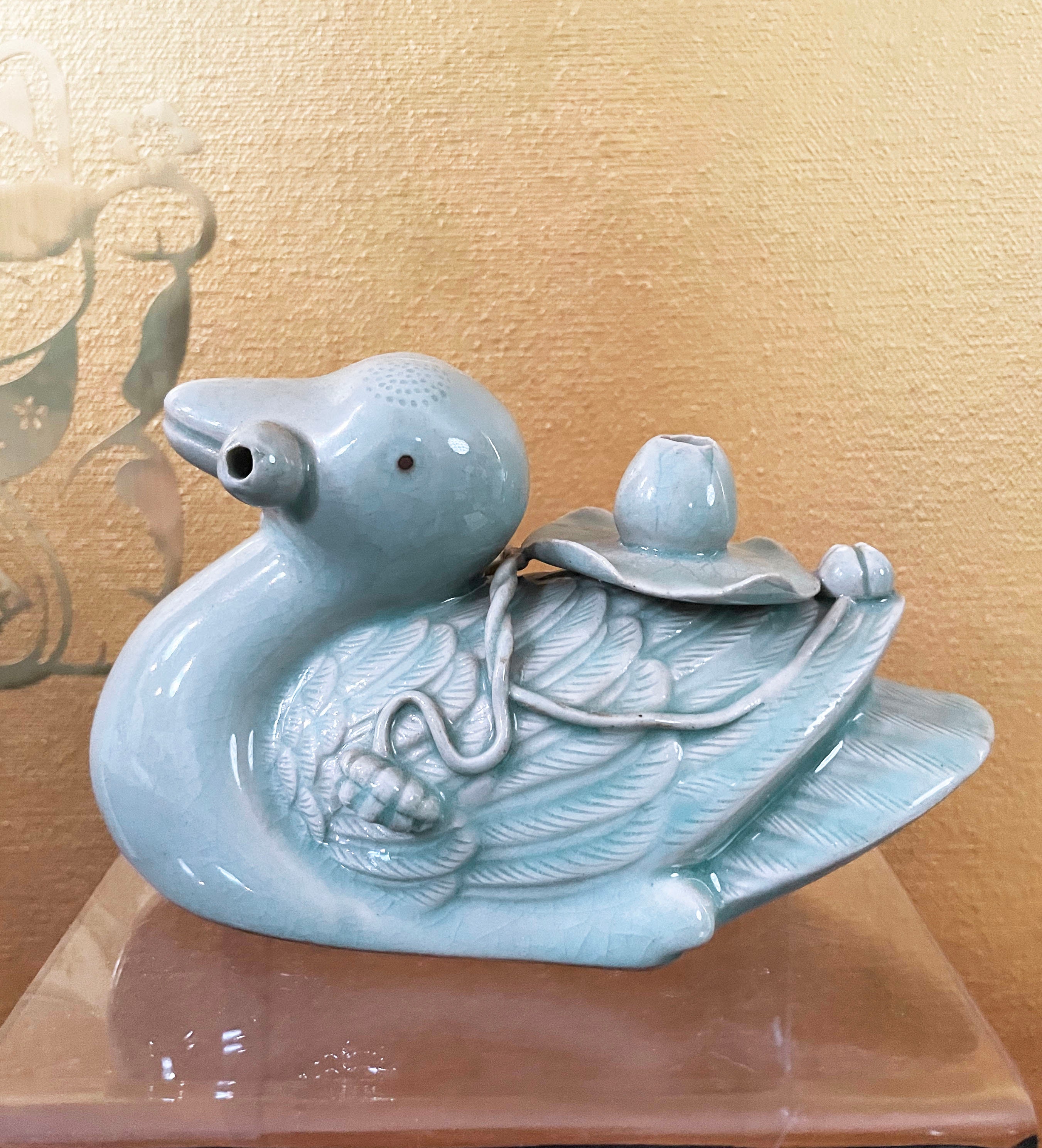 Vintage Korean Celadon Duck Shaped Water Dropper - Etsy