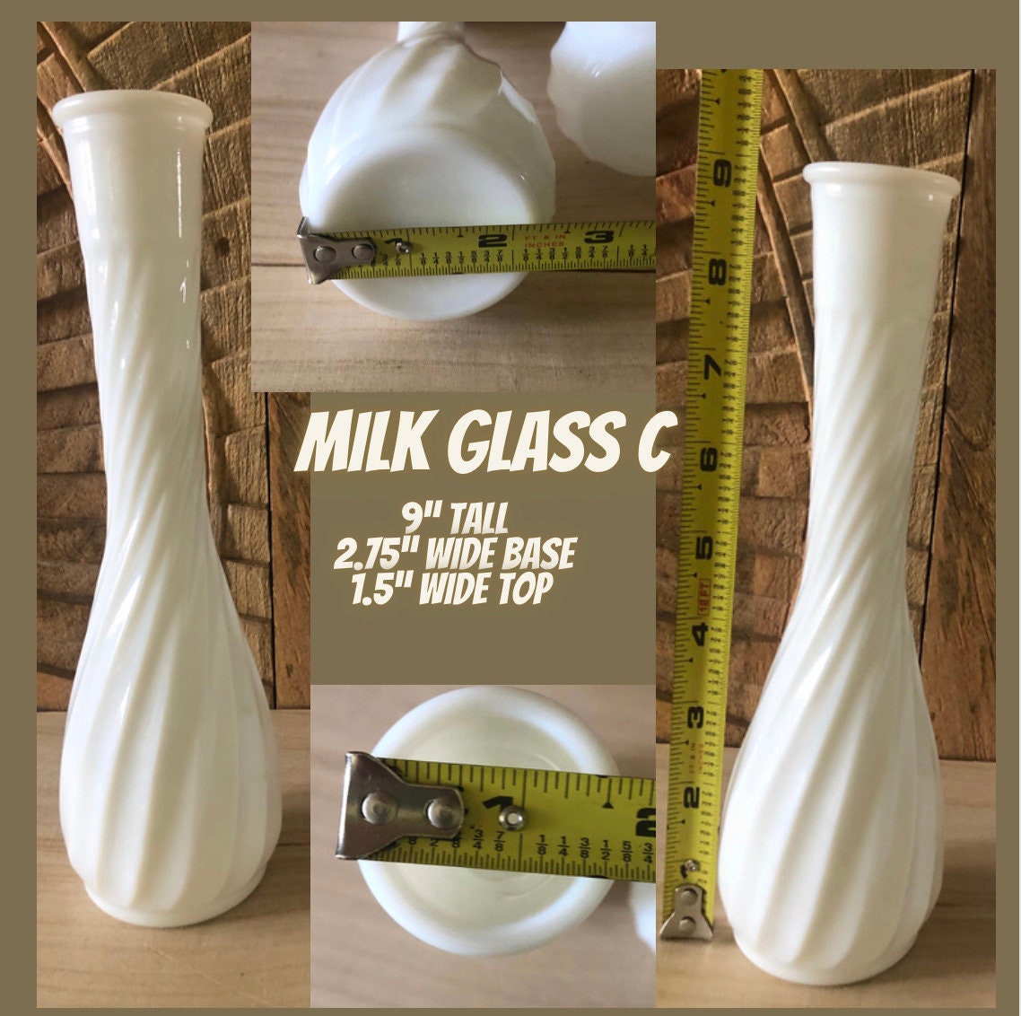 Milk Glass ~ Assortment of Vase Styles ~ *you Choose* Ribbed, Swirl and ...