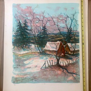 Lithograph “old Barn” Hand Signed & Numbered 366/375 Embossed Initials ...
