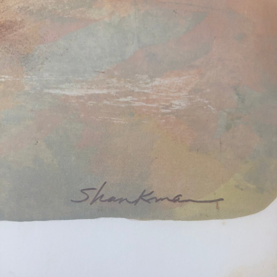 Lithograph night Voyage by Shankman Cargo Ship on the Sea Signed by ...