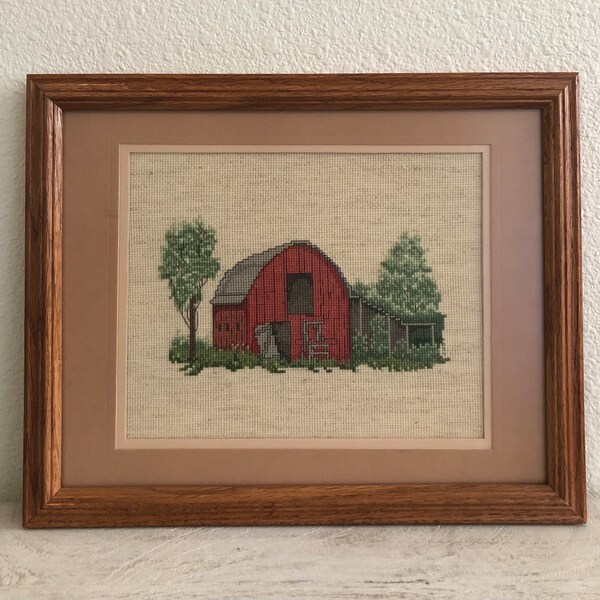 Red Barn Cross Stitch - Etsy
