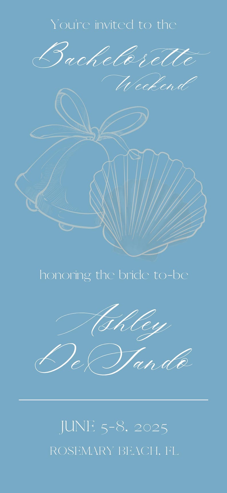 Wedding Bells and Seashells Bachelorette Party Digital Itinerary - Etsy