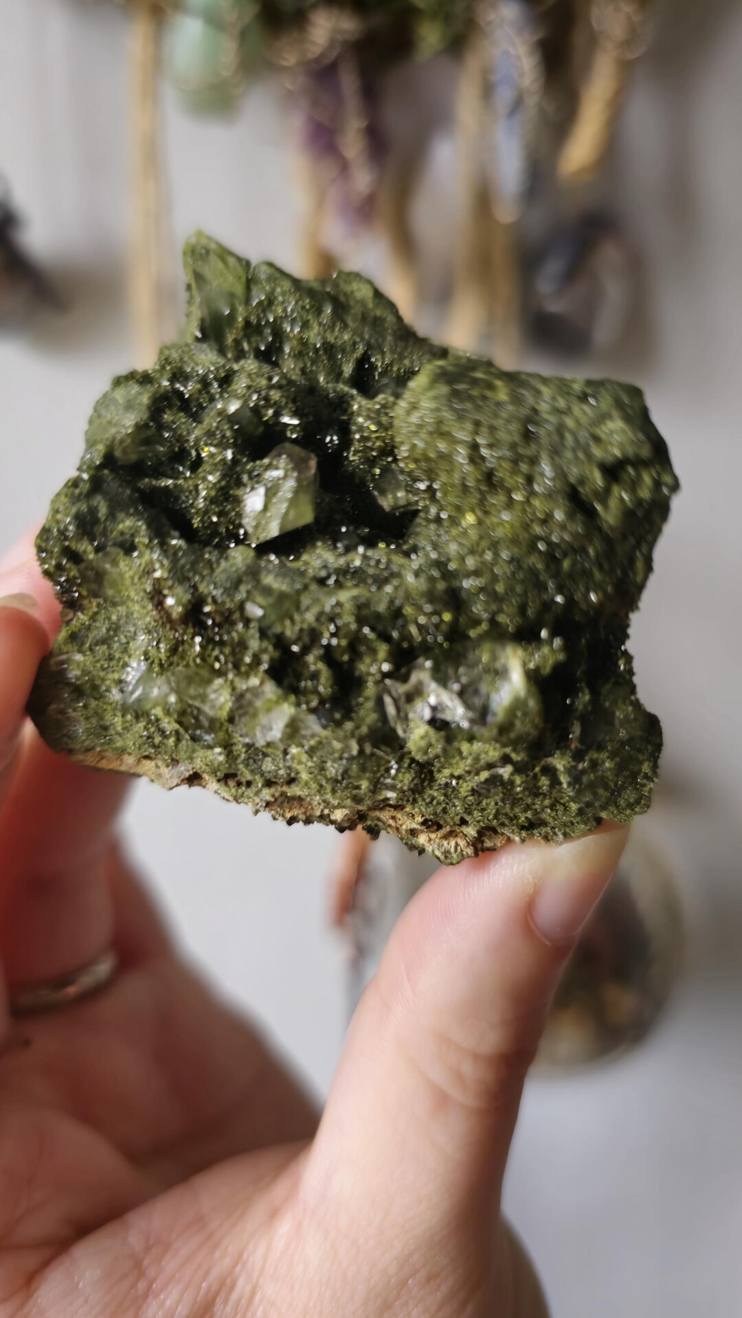 Forest Epidote and Quartz High Quality - Etsy